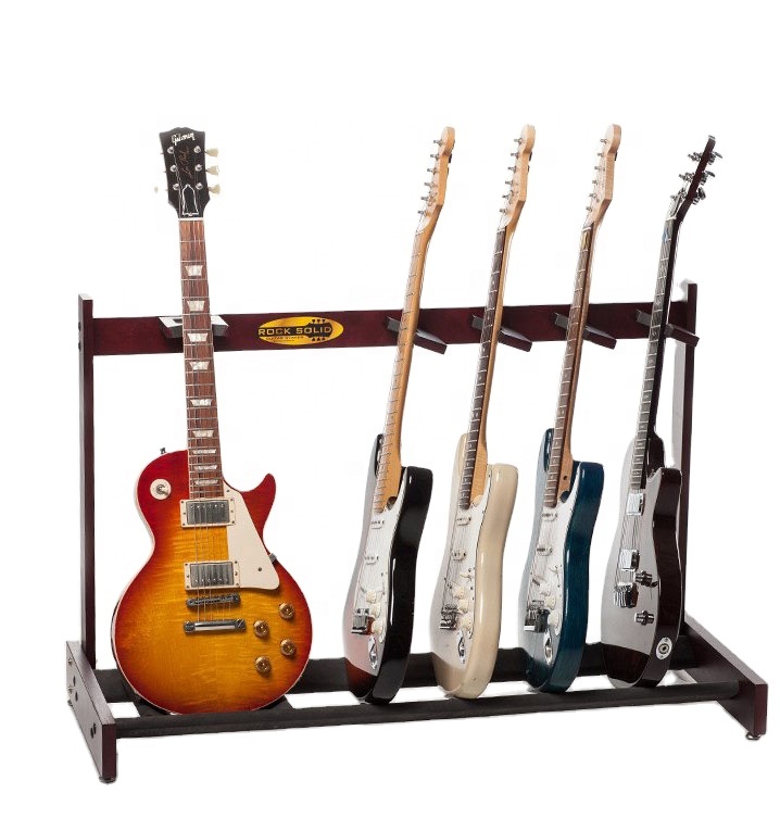 Custom Wooden Guitar Stand Floor Display Rack