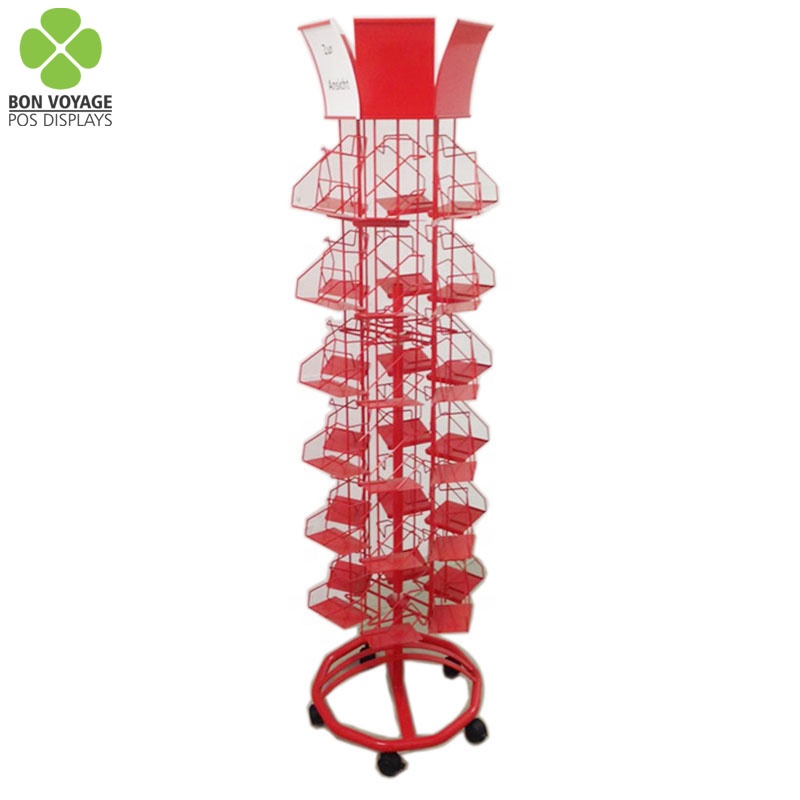 Custom Retail Pos Marketing Magazine Wooden Floor Display Shelf ...