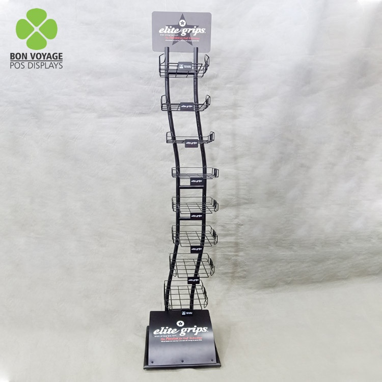 Custom Pos Pop 8 Layers Floor Standing Hat Metal Wire Basket Baseball ...