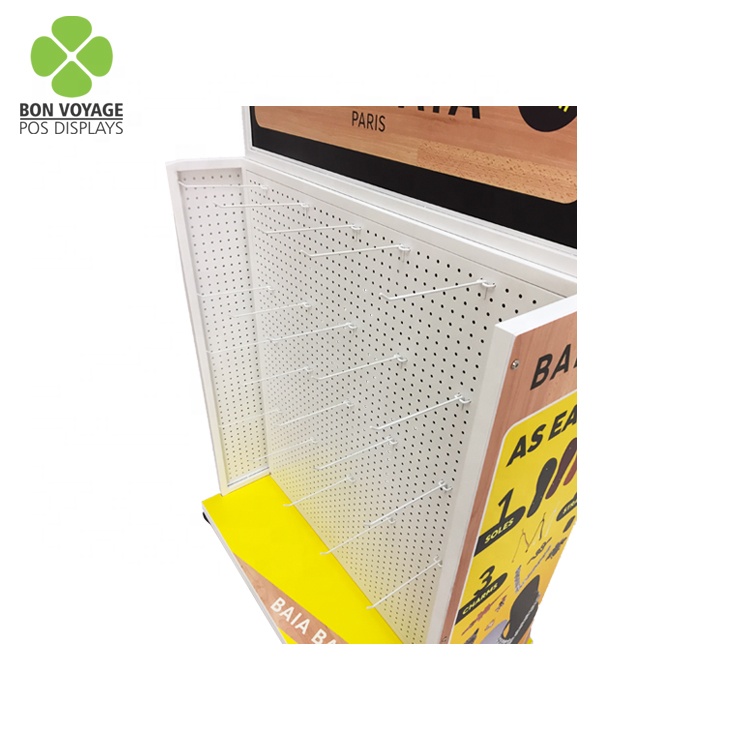 Customize Retail Double-sided Metal Hanging Pegboard Slipper Shoes ...