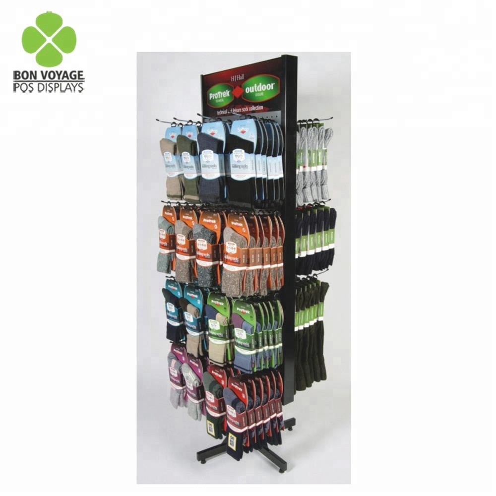 Metal Pegboard Countertop Socks Display Stand