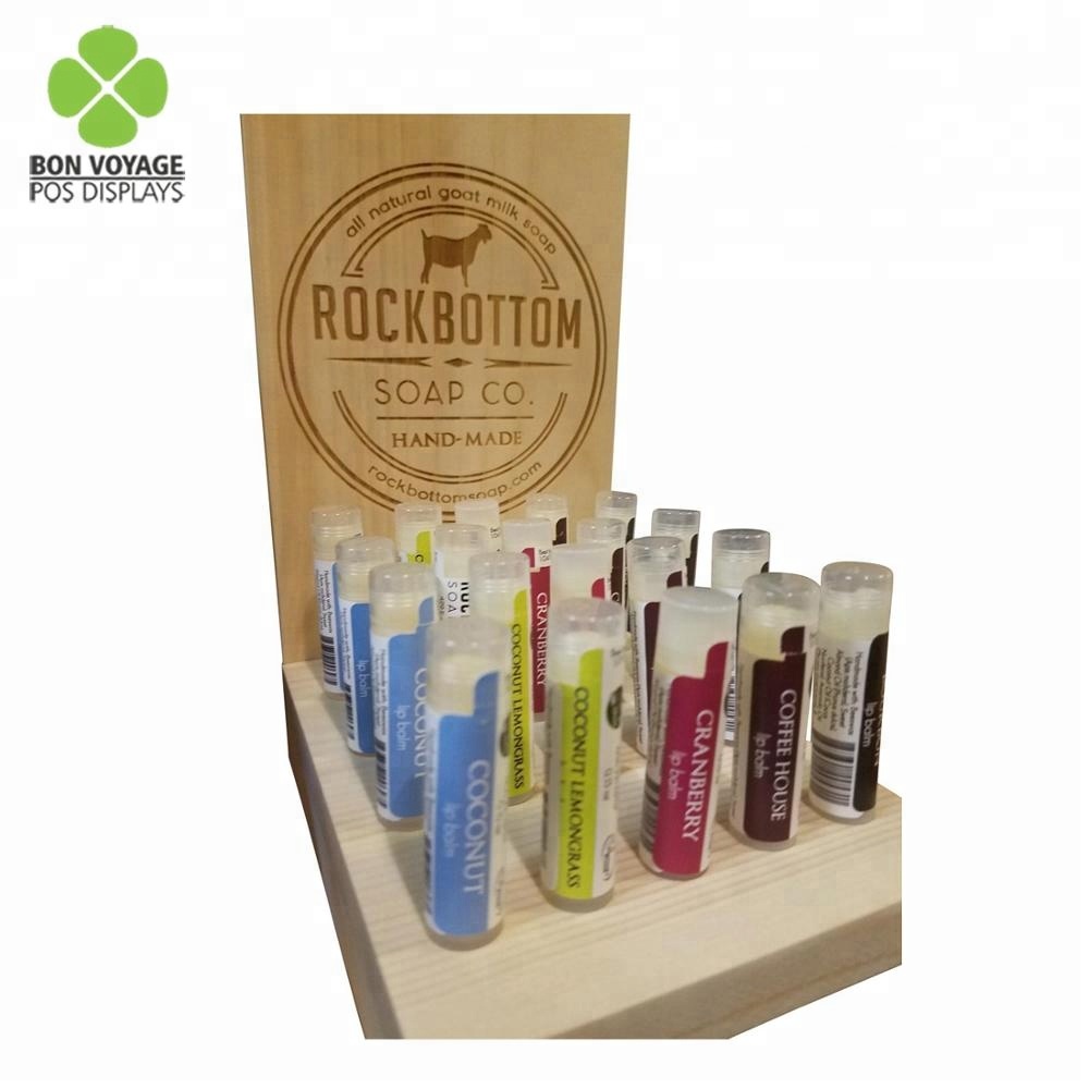 Pop Custom Wooden Soap Display Counter 3 Tiers