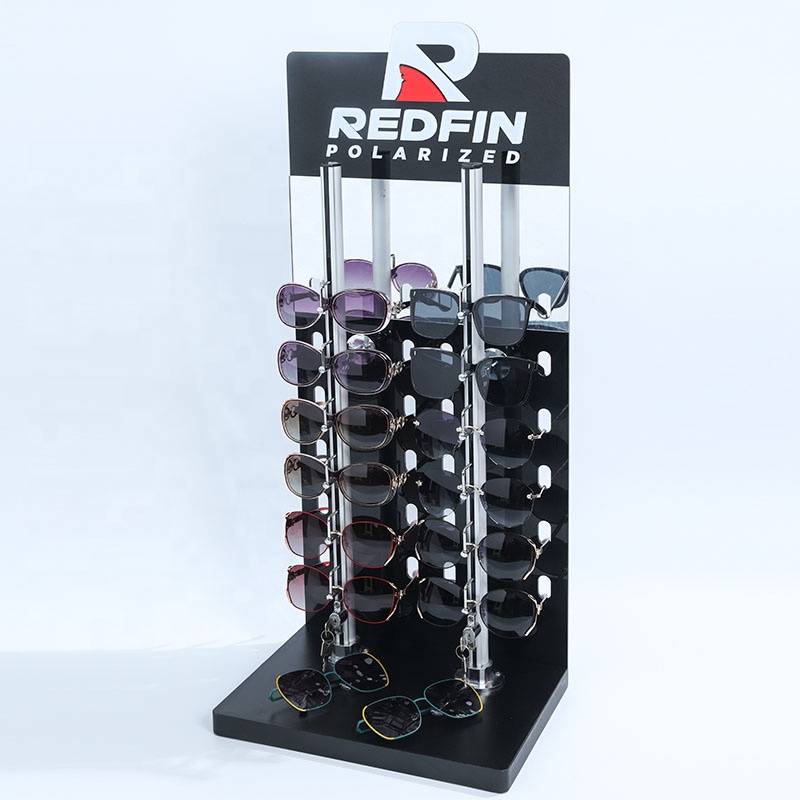 Floor Standing Lockable Custom Acrylic Eyewear Sunglasses Display Stand