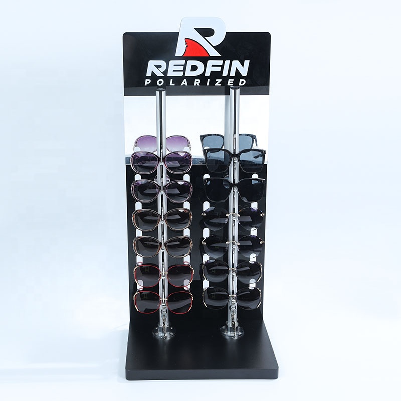 Pop Counter Top Acrylic Display 12 Sunglasses Locking Rack