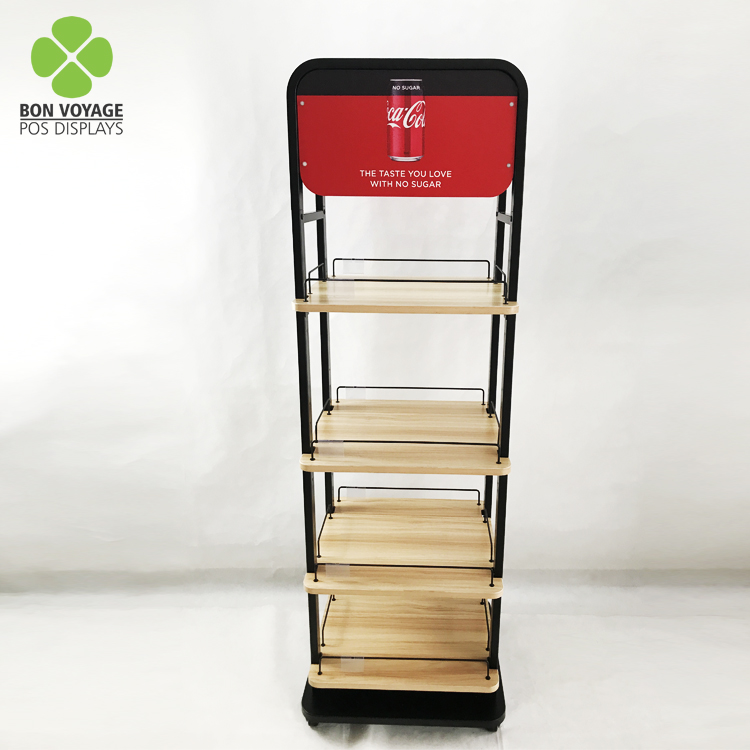 Metal Mesh Basket Shelf Bakery Removable Tiered Bread Wire Display Rack