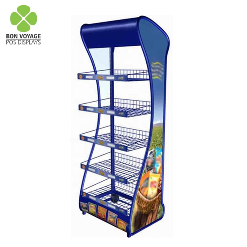 5 Shelves Retail Display Rack for Gallon Water Bottle Display Stand ...