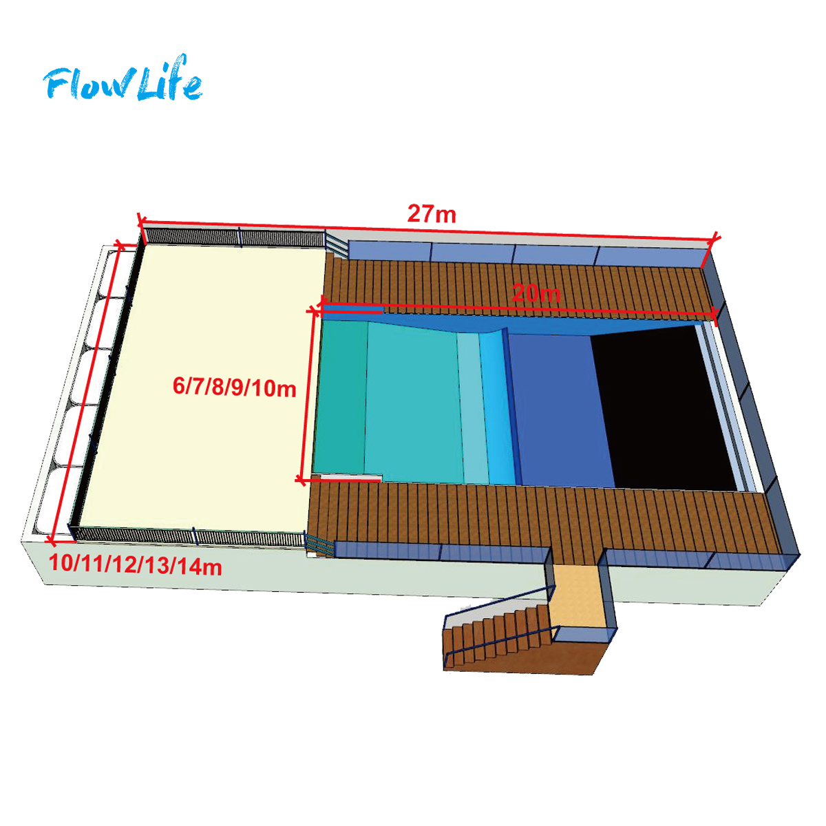 Flowlife Water Park Surf Wave Machine Surf Simulator Wave Pool Flowrider
