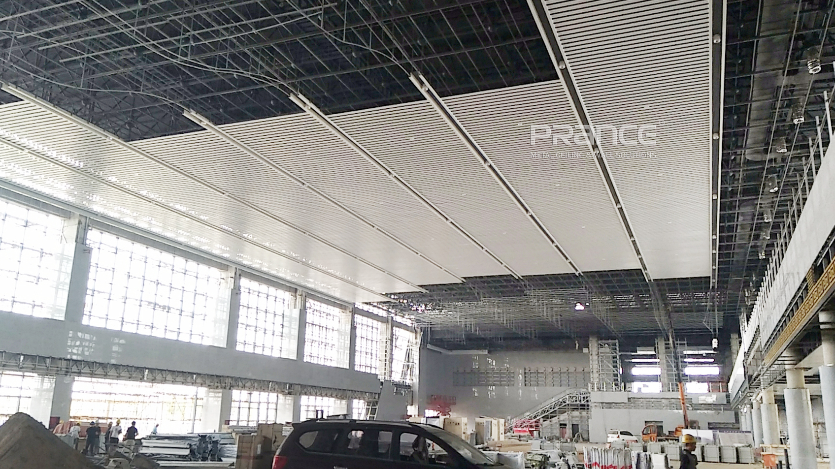 Commercial Building Metal Ceiling Metal Plank Ceiling Applica - PRANCE