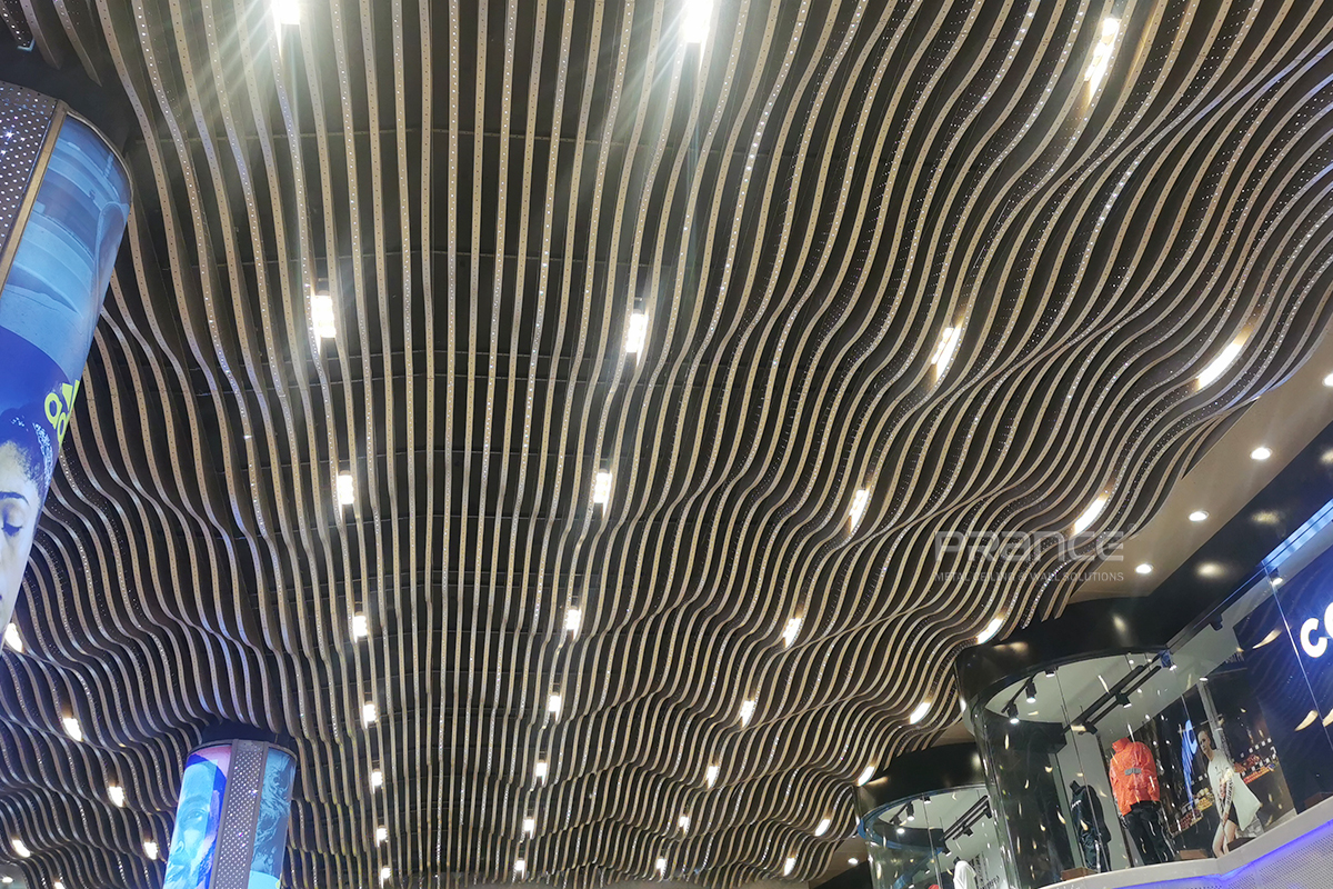 Waved Aluminum Baffle Ceiling Decoration - PRANCE
