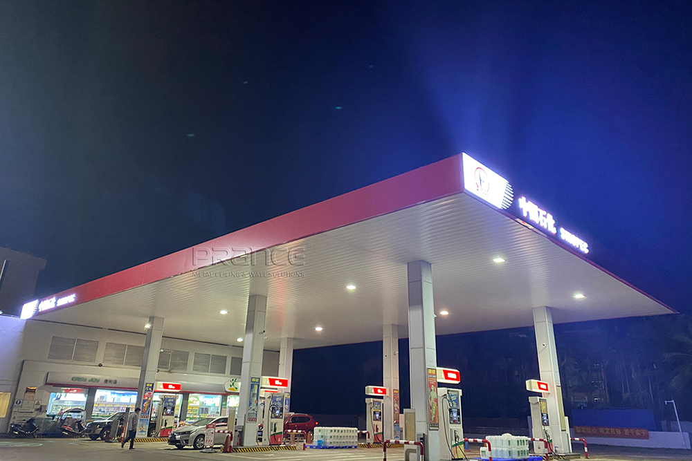 Gas Station Windproof Metal Plank Ceiling - PRANCE