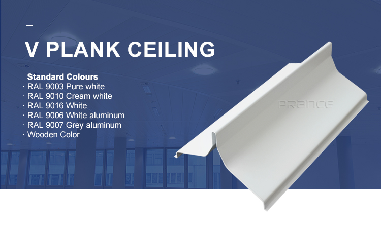 Commercial Metal V Plank Ceiling Aluminum Strip Ceiling - Prance