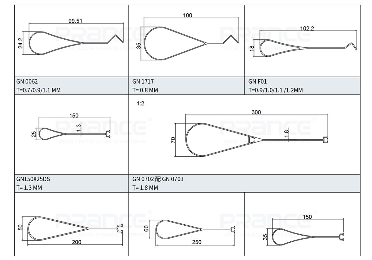 Water Drop Baffle Ceiling Manufacturer & Supplier - PRANCE