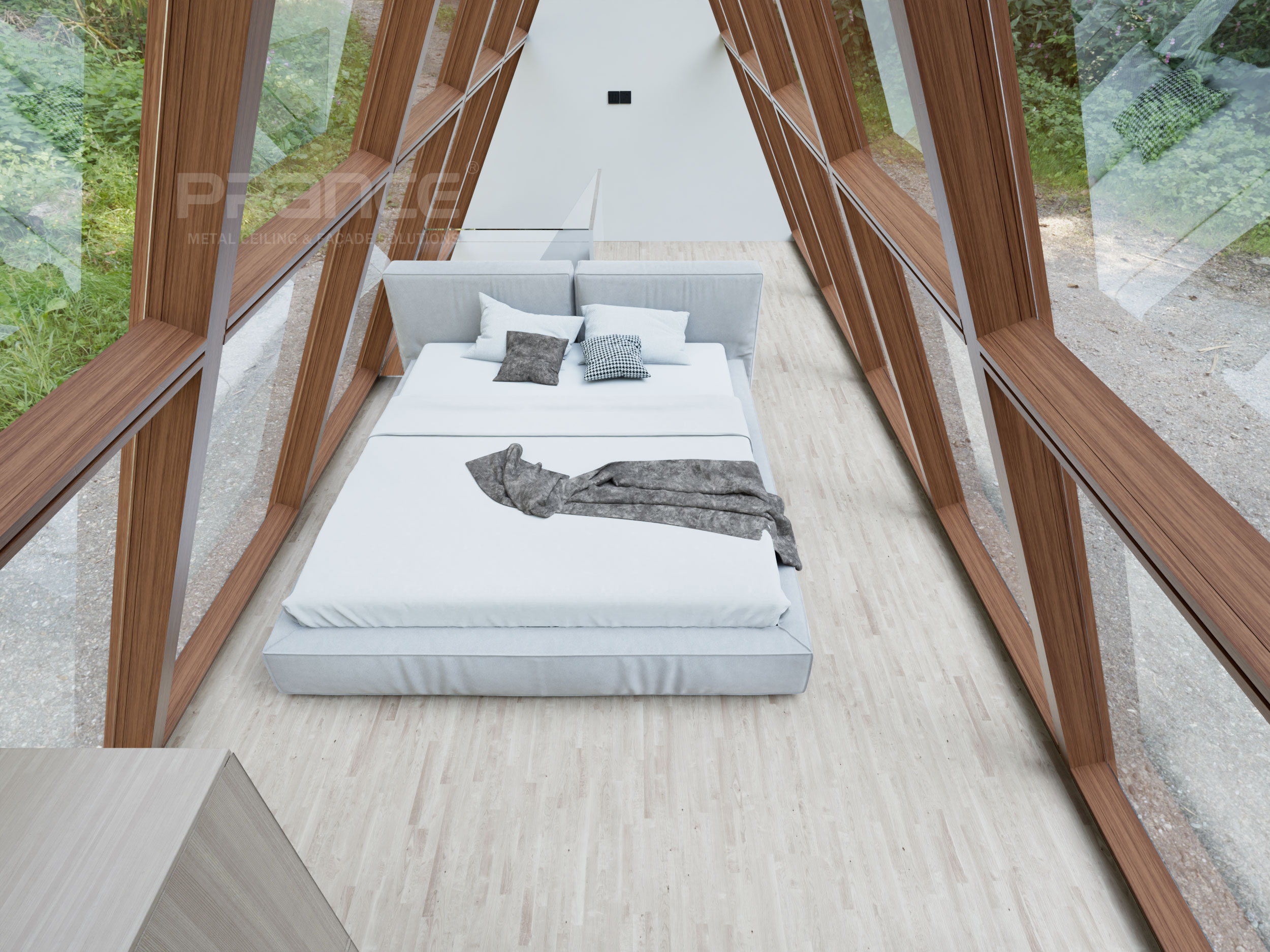 Aluminum Modular A Frame House Manufacturers - PRANCE