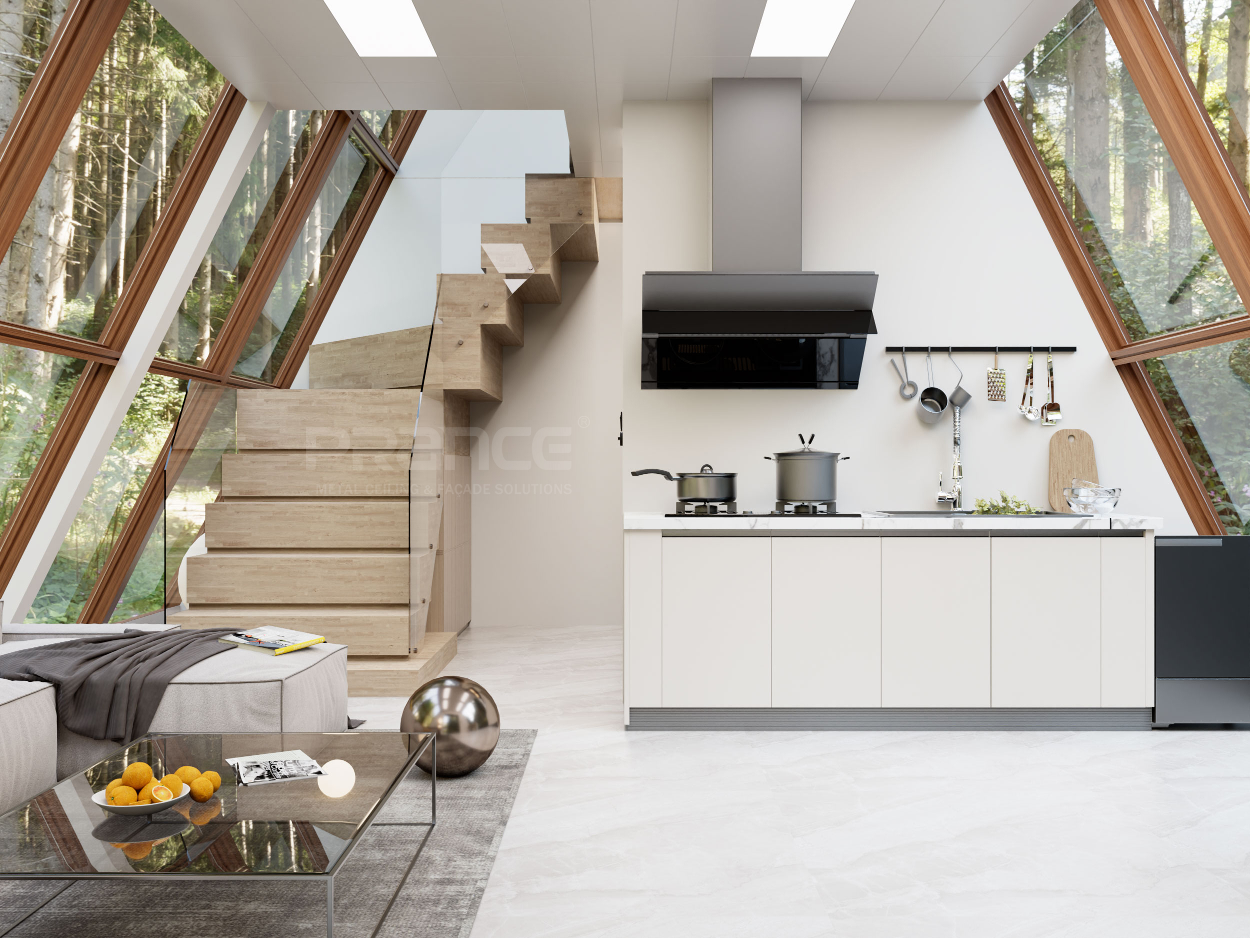 Aluminum Modular A Frame House Manufacturers - PRANCE