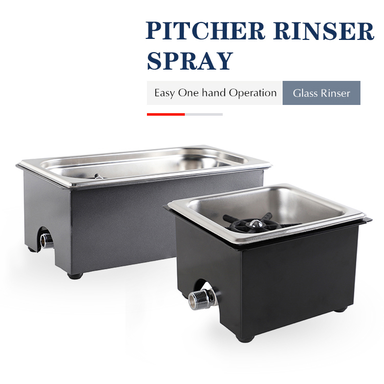 Countertop Mount Glass Rinser with Stainless Steel Drip Tray | Zbslore