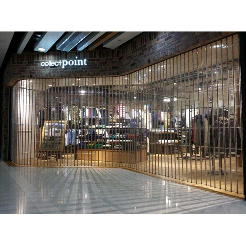 Motorized polycarbonate lateral rolling shutter door | Harmonious