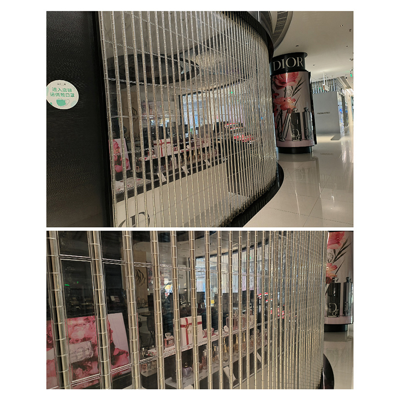 Motorized polycarbonate lateral rolling shutter door | Harmonious