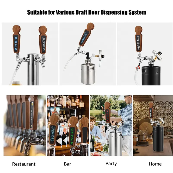 Custom DIY Wood Chalkboard Beer Tap Handles - Longrichbar