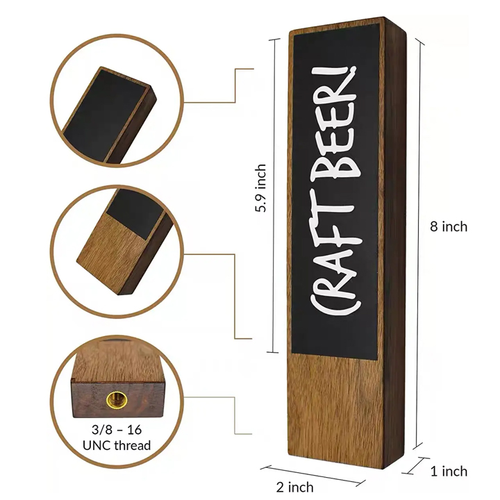 Custom DIY Wood Chalkboard Beer Tap Handles - Longrichbar