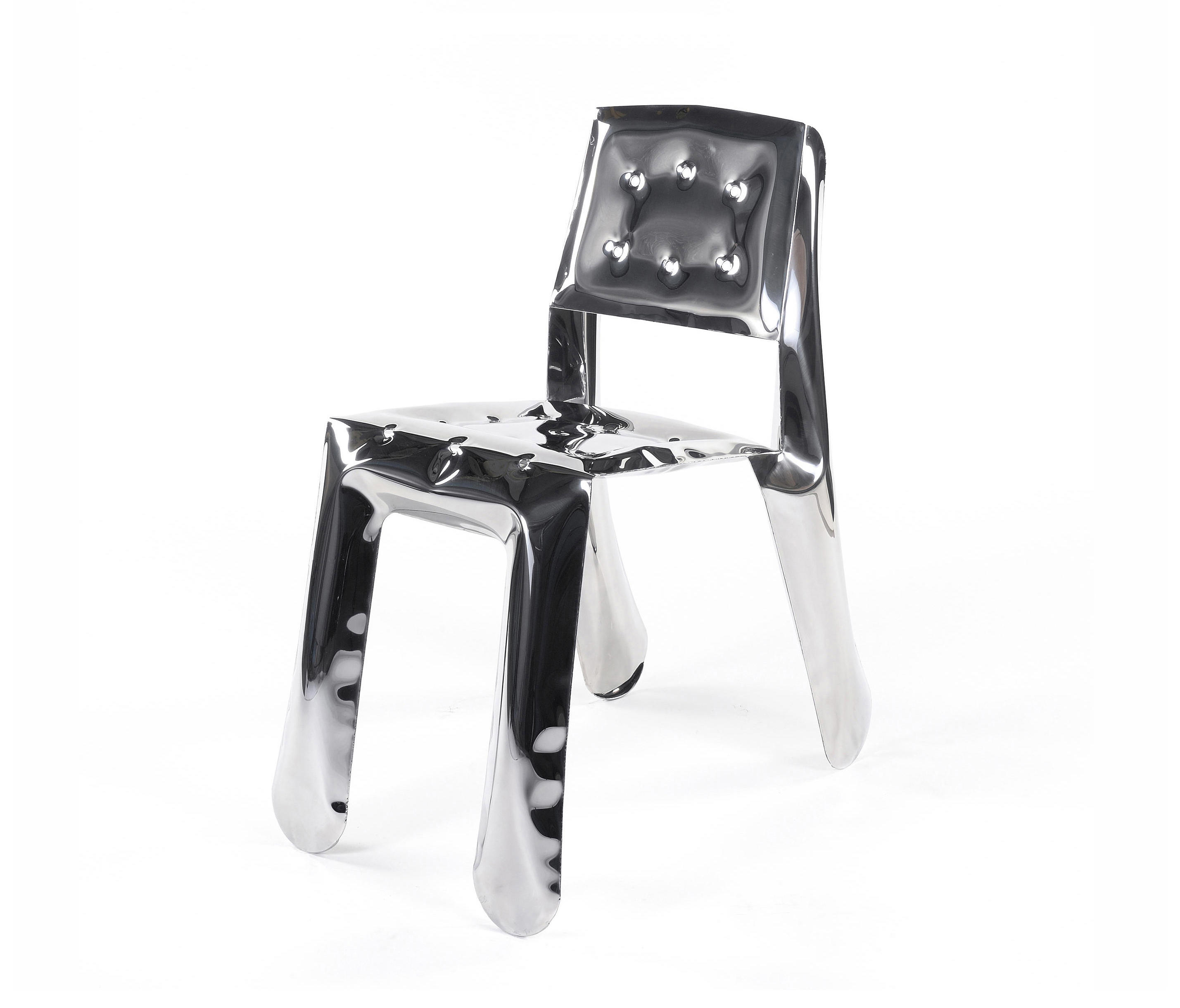 Modern Creative Polish Mirror Stainless Steel Dining Chair Set Villa ...