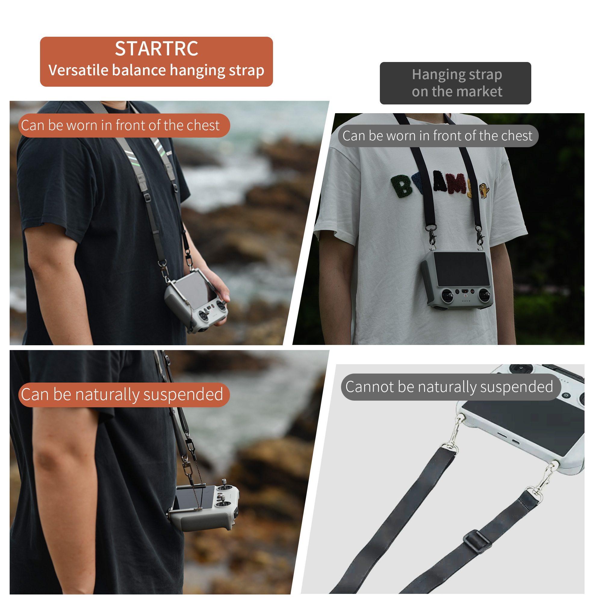 STARTRC Neck Strap Self-Balance System Kit for DJI RC/ DJI RC 2/ DJI RC Pro
