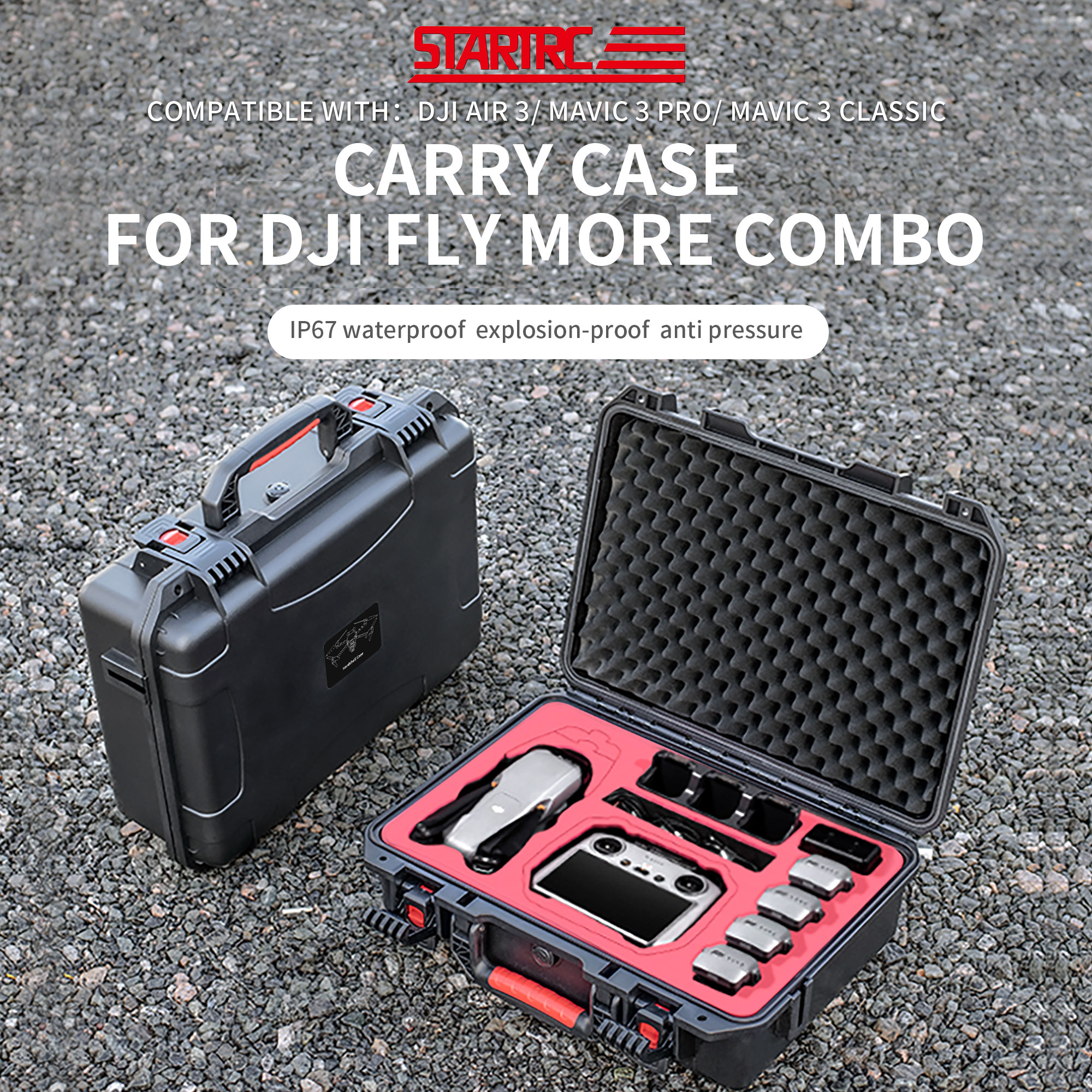 STARTRC Carrying Case Hard for DJI Air3 MAVIC 3 Pro Classic