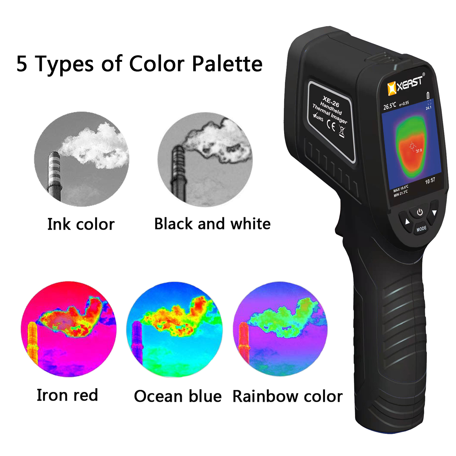 XEAST XE-26 Handheld Thermal Imager Infrared Imaging Camera with USB I