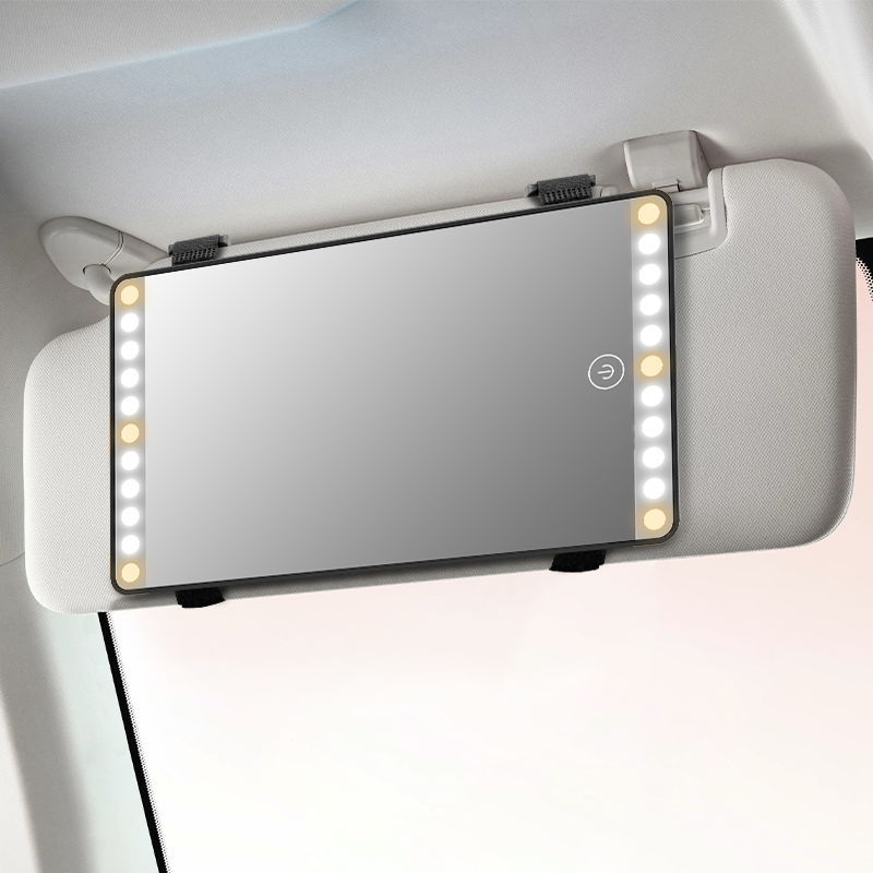 Easy to Install, Beautiful Anytime: Velcro Style Car Visor Vanity Mirror