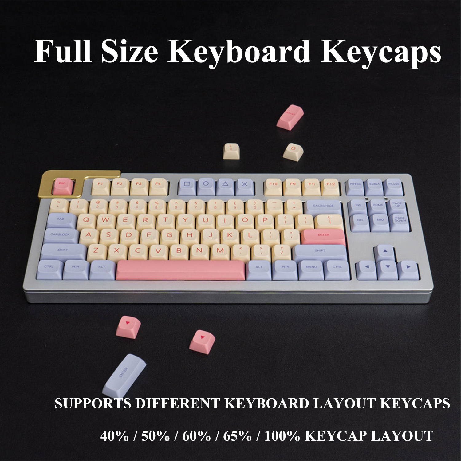 Tecsee Double Shot PBT Custom XDA Keycaps Set for PBT Dye Keycaps 100% ...