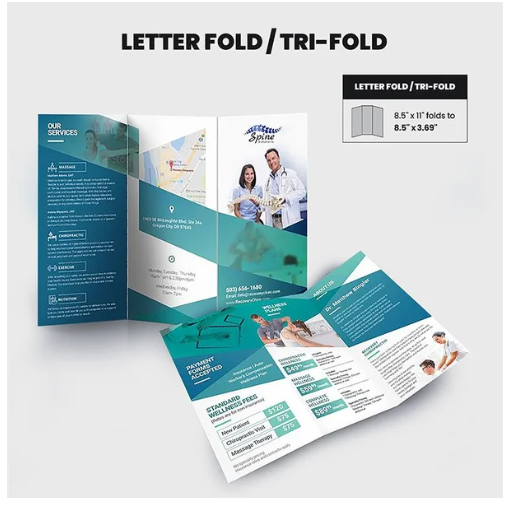 Impresión de folletos plegados en puerta | Folletos plegables ...