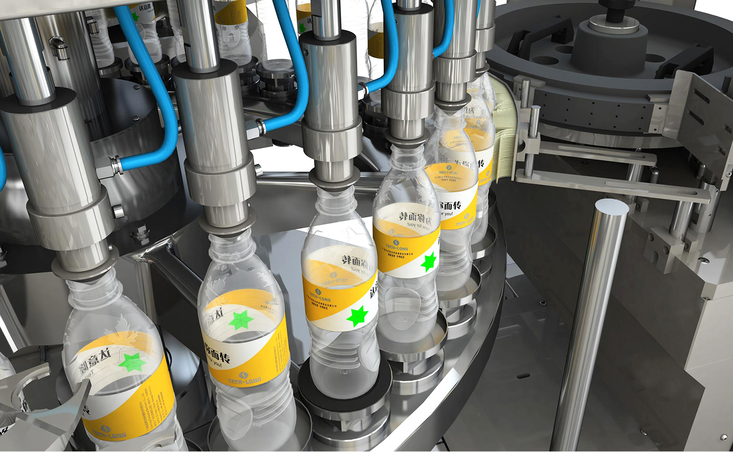 Blowing-Labeling-Filling-Capping Monobloc for Water Bottle - TECH-LONG