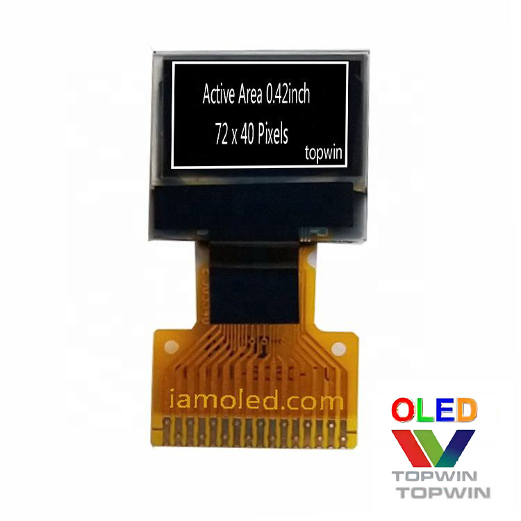 0.42inch 72x40 Oled Display White Soldering 16pin SSD1315 SPI I2C ...