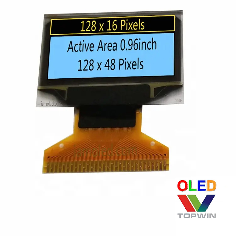 0 96inch Oled Display Dual Color 128x64 White Blue Soldering 30pin Ssd1306 Vg 2864kmbeg01 Topwin