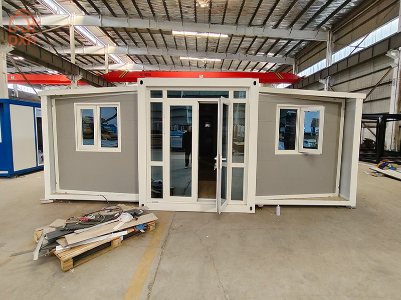 DXH Casa contenedor expandible de lujo gris claro de 20 pies con 2 ...