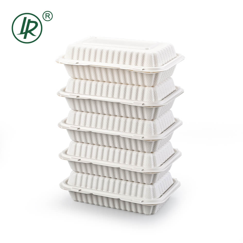 Rectangular Clamshell Hinged Food Container - lrpacking