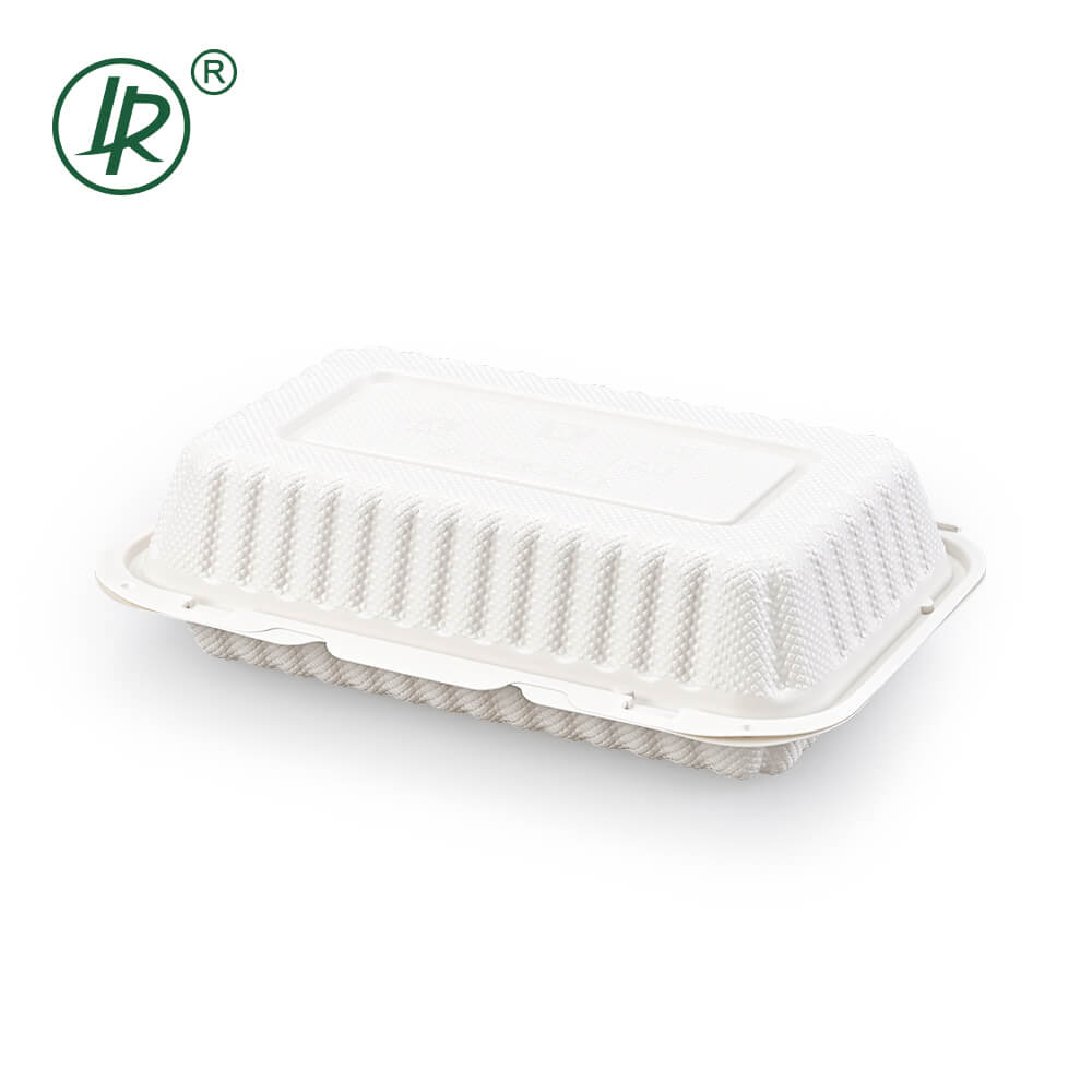 Rectangular Clamshell Hinged Food Container - lrpacking