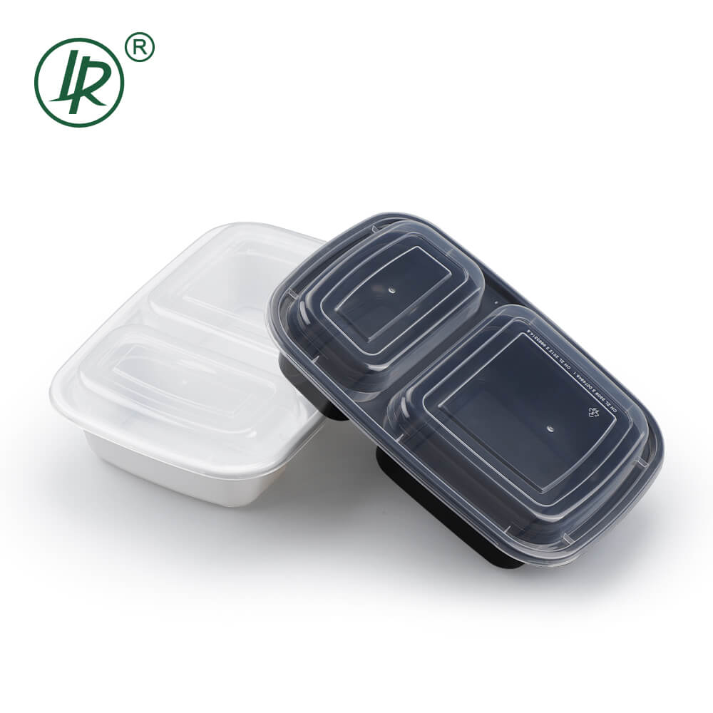 2 Compartment Disposable Food Containers Plastic Takeaway Containers ...