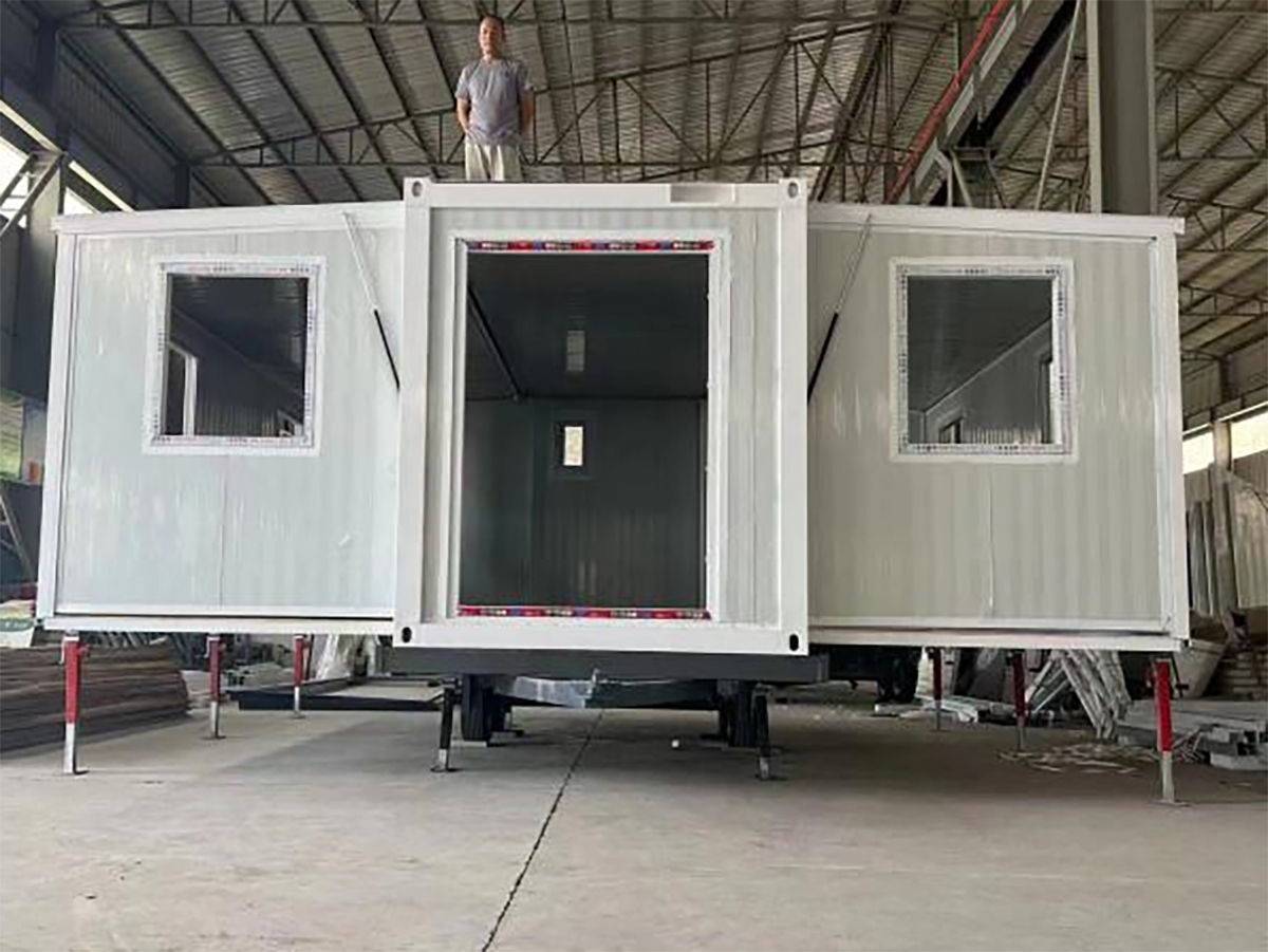 Expandable Container House with Trailer 20' Steel Container Tiny House ...