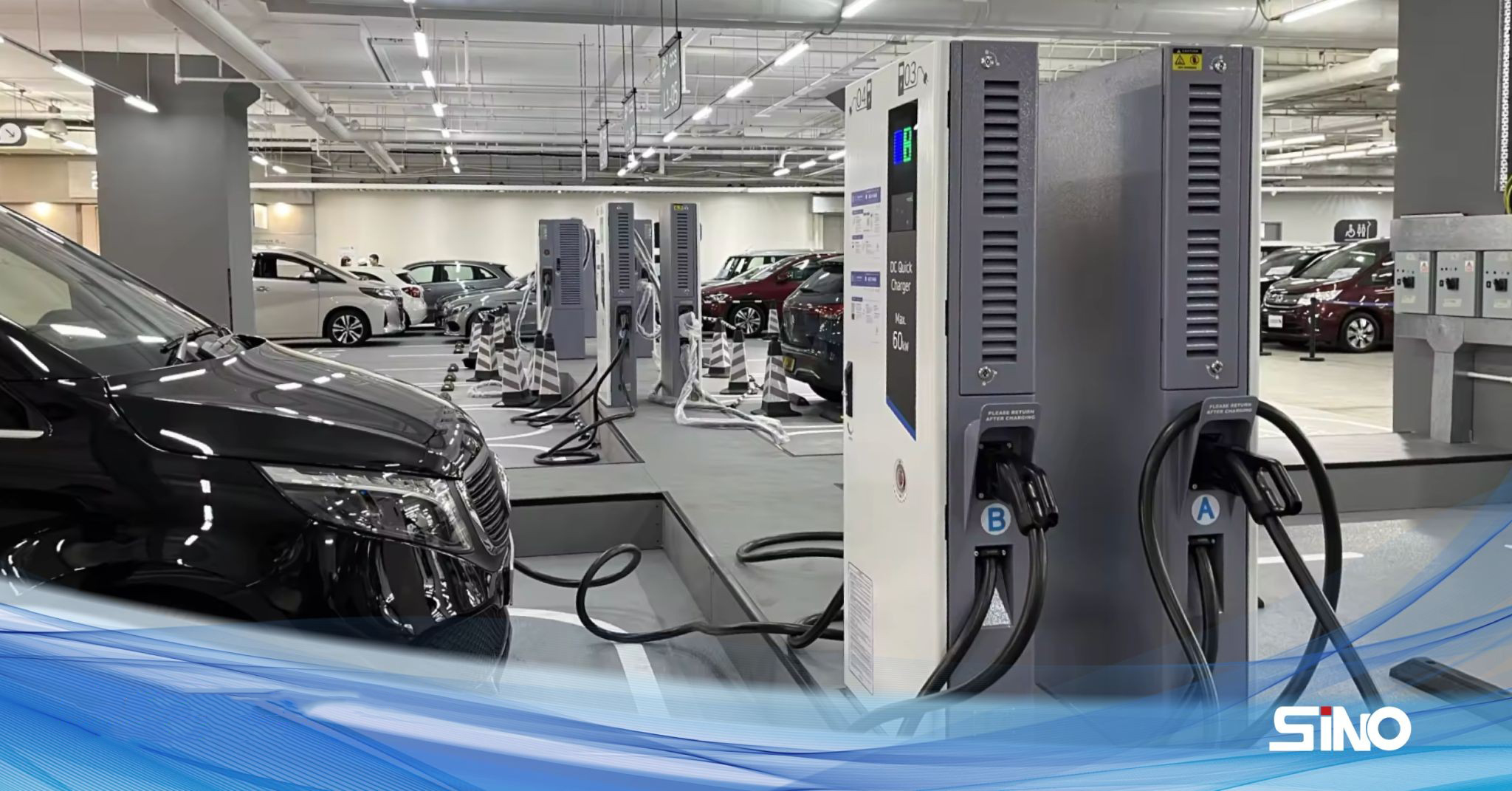 DC Fast Charging in the Basement Parking Lot in HongKong | SINO