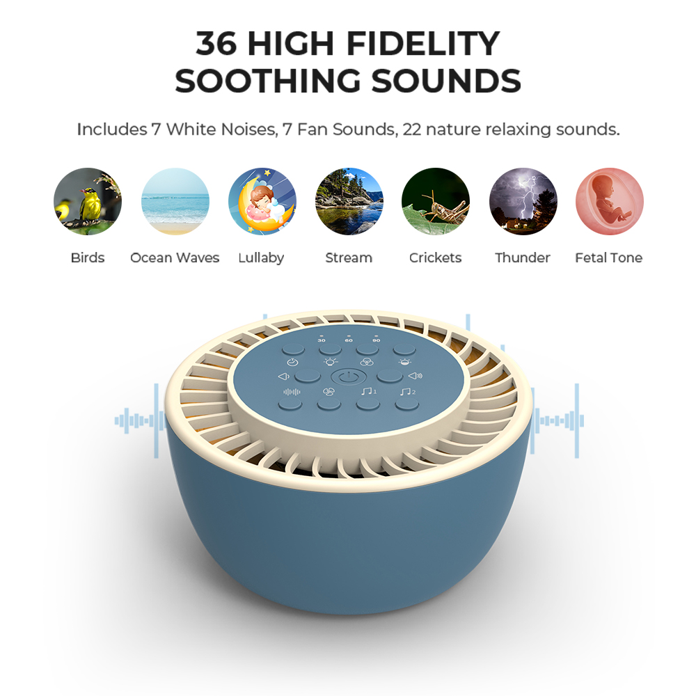 Hi-Fid Sound Machine Night Light White Noise Machine HFD-W07 | Diamante