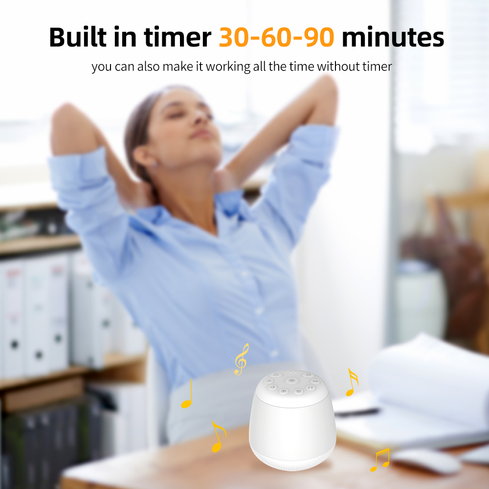 Portable White Noise Machine Night Light Travel Sound Machine HFD-W16 ...