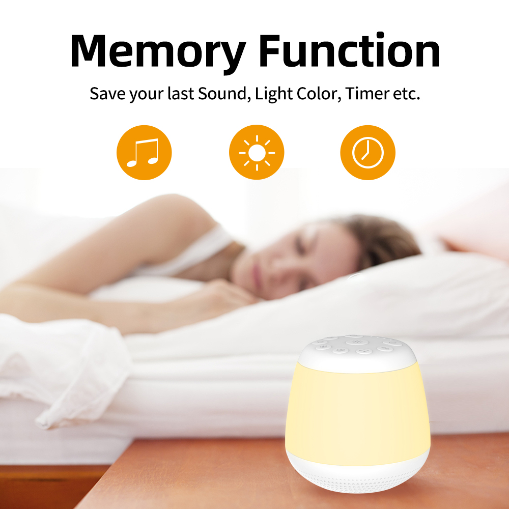 Portable White Noise Machine Night Light Travel Sound Machine HFD-W16 ...