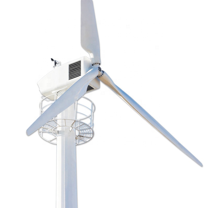 Electric Controlled Wind Turbine 50 KW Horizontal Axis Gentle Wind ...