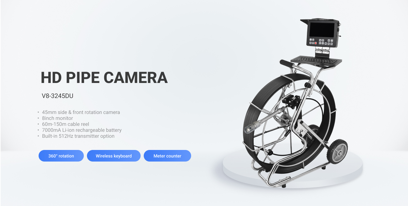 AHD Dual View Rotatry Pipe Inspection Camera System | Vicam