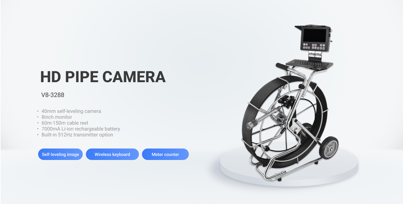 Dia.40mm Self-levelling HD Pipe Inspection Camera | Vicam