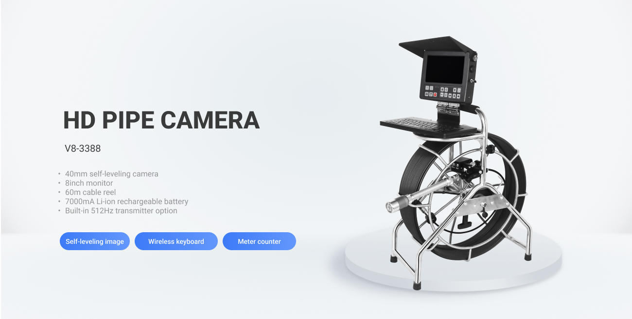 Dia.40mm Self-levelling HD Pipe Inspection Camera_V8-3388AHD