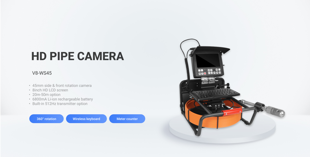 40mm Self Leveling HD Pipe Inspection Camera System