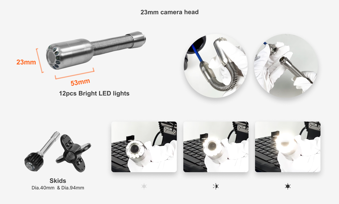 23mm Camera Portable Sewer Video Inspection Camera