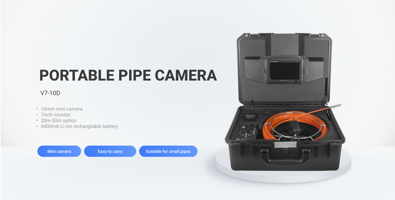 Portable Mini Size 10mm Pipe Endoscope Inspection Camera with 20m ...