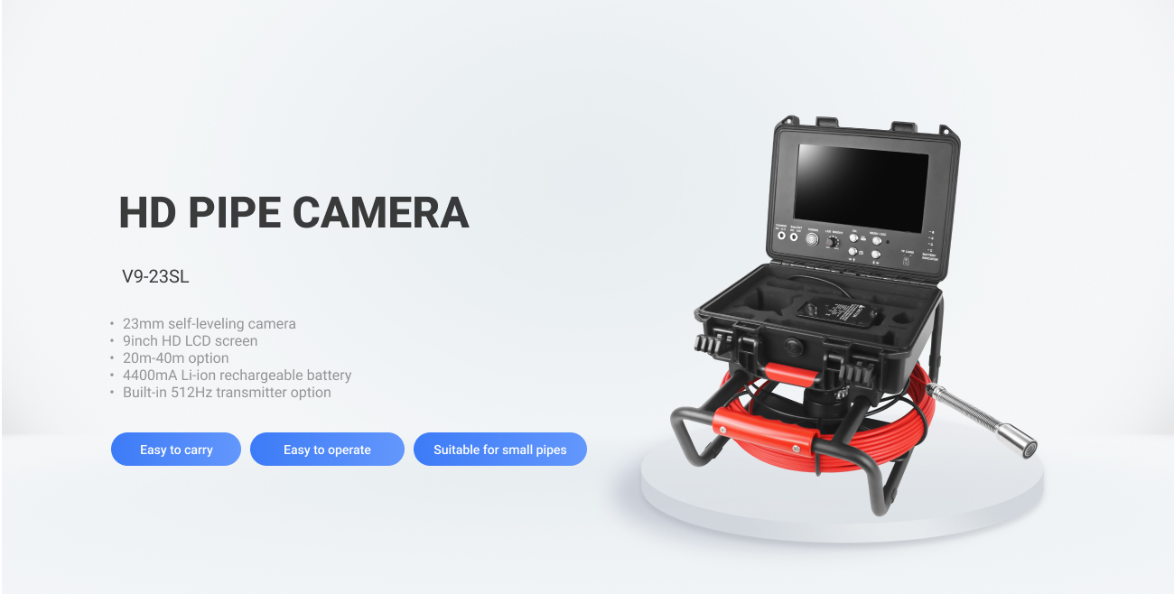 23mm Self-leveling Camera Portable Sewer Video Inspection Camera